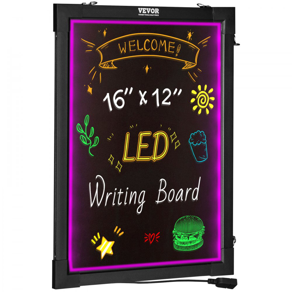 Ebern Designs LED Message Writing Board, 16"x12" Illuminated Erasable ...