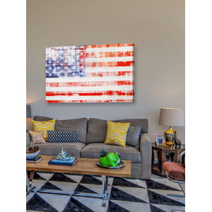 Marmont Hill American Flag On Canvas by Art Collective Print | Wayfair