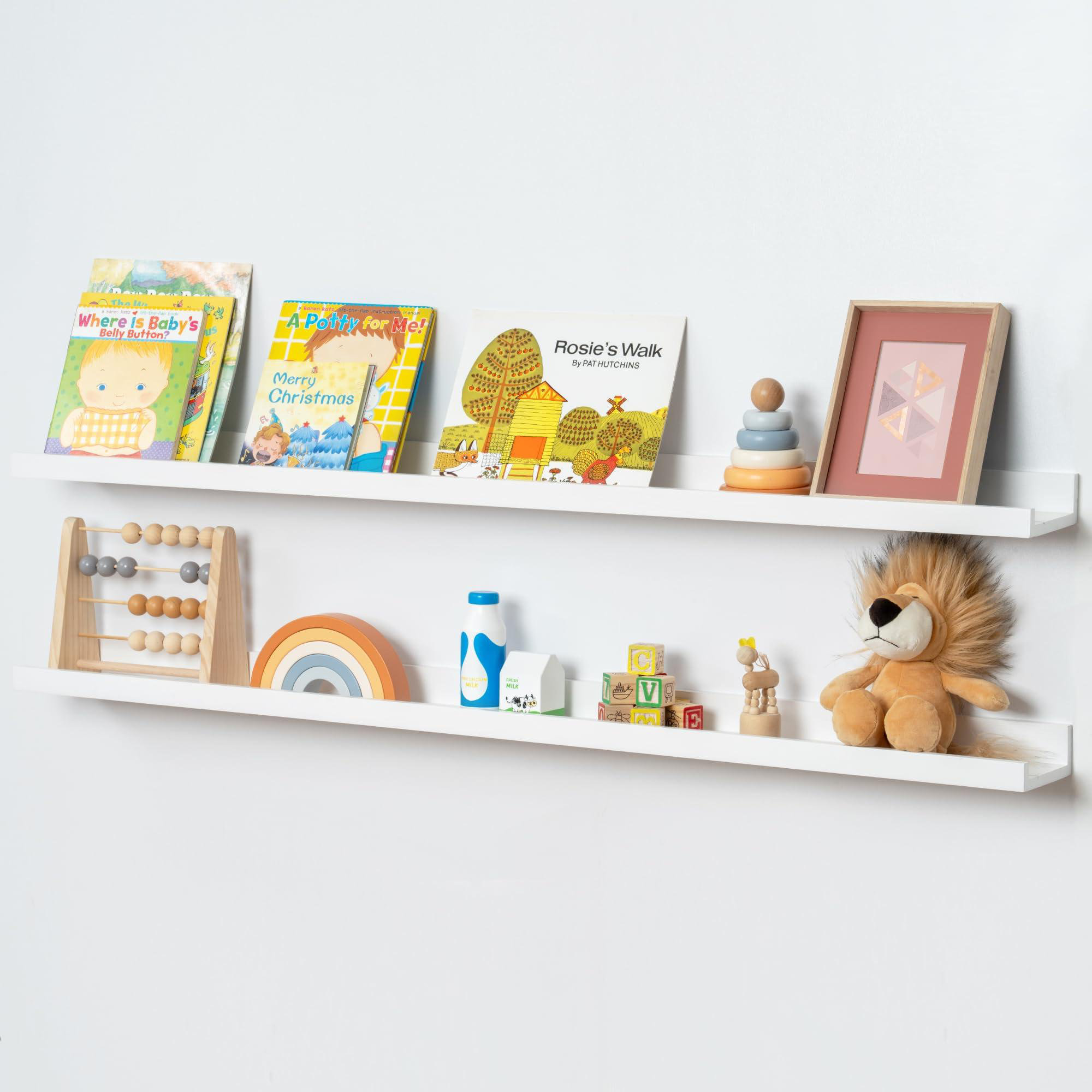 Latitude Run® Melpomeni 2 Piece Solid Wood Floating Shelf for Wall ...