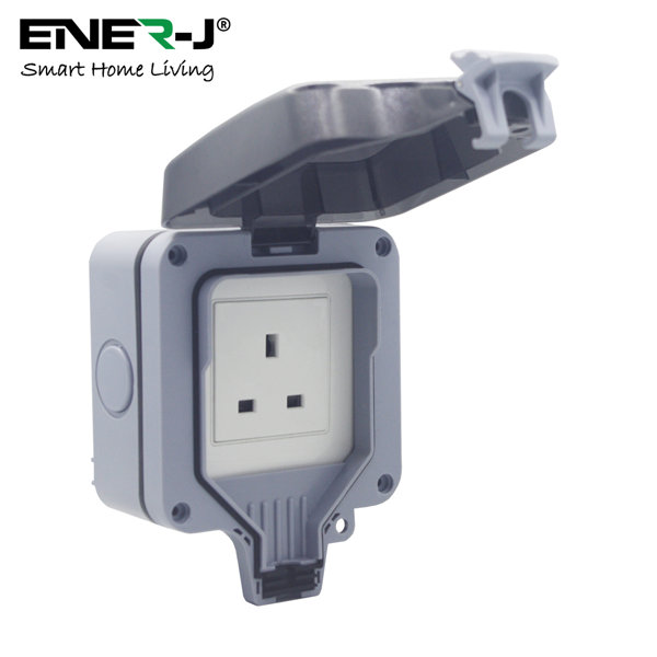 ENER-J Smart Wifi Waterproof Single Socket Wall Mounted Socket ...