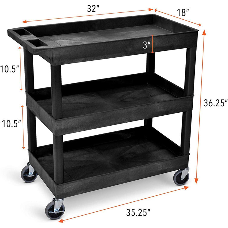 KD 36.25'' H x 18'' W Utility Cart with Wheels - Wayfair Canada