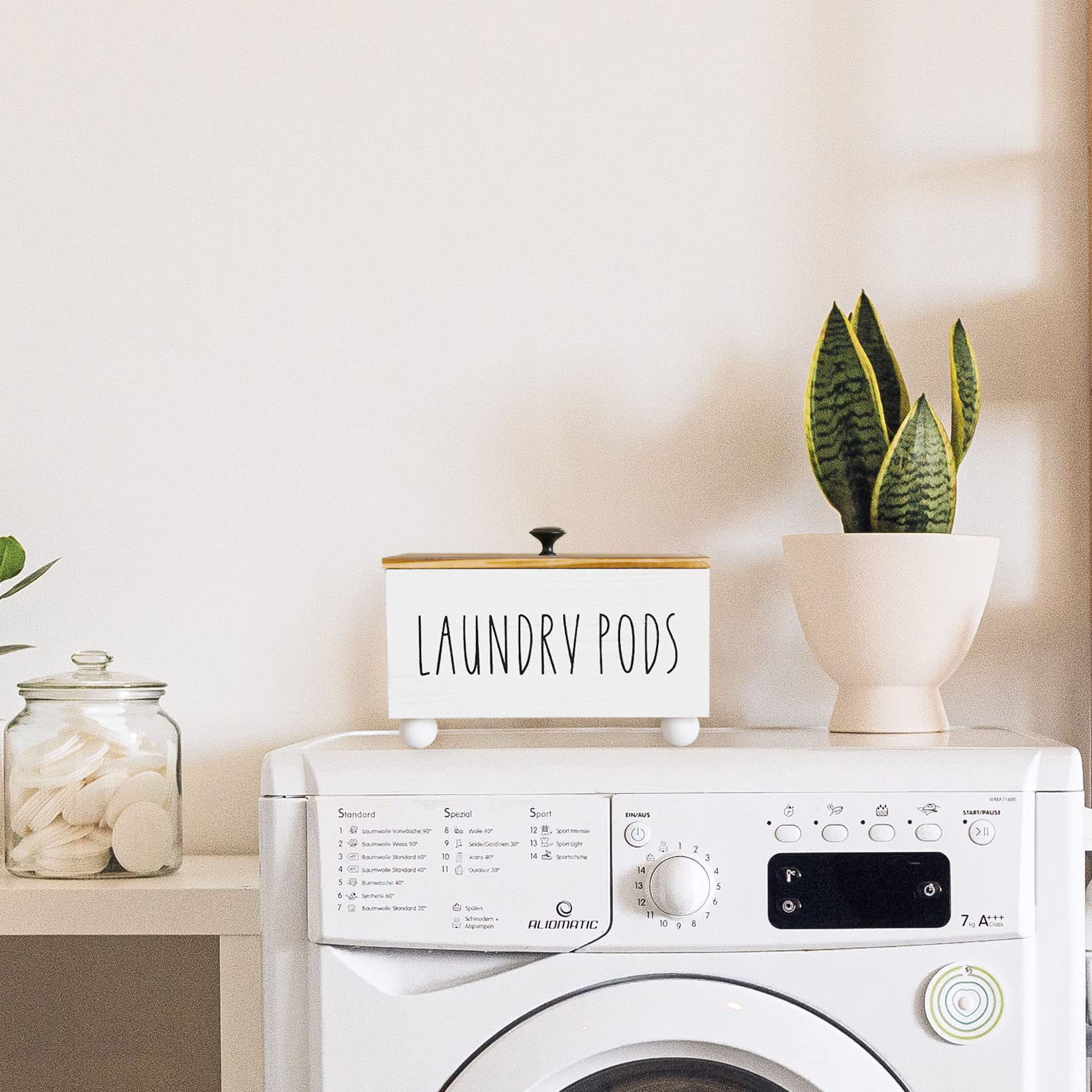 Rainbow Home Laundry Pods Container, Farmhouse Laundry Pod Holder ...