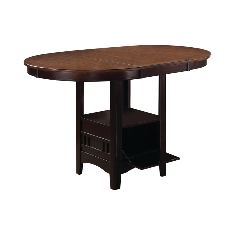 Red Barrel Studio® Counter Height Extendable Pedestal Dining Table ...