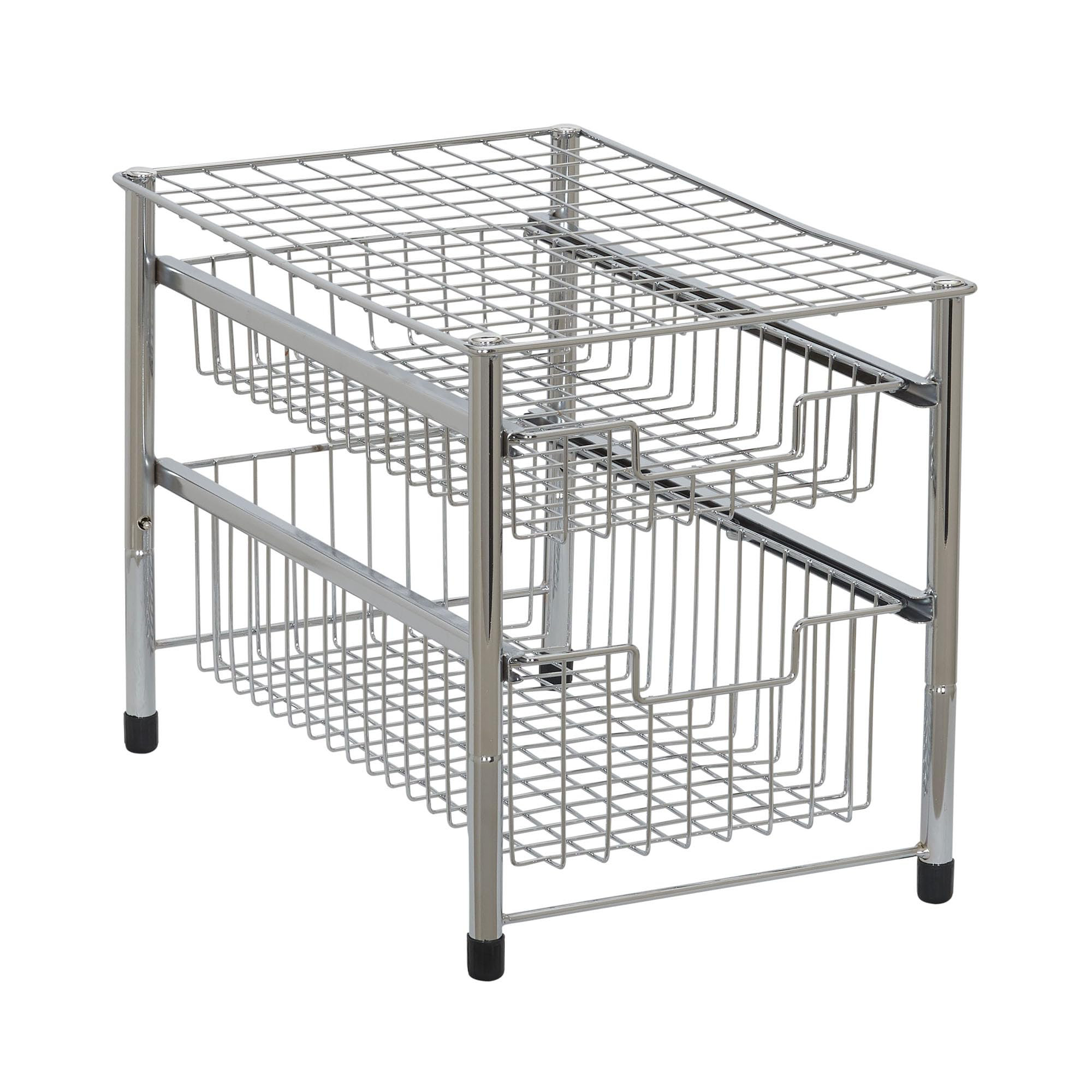 Latitude Run® Two-Tier Free Standing Sliding Cabinet Organizer With ...