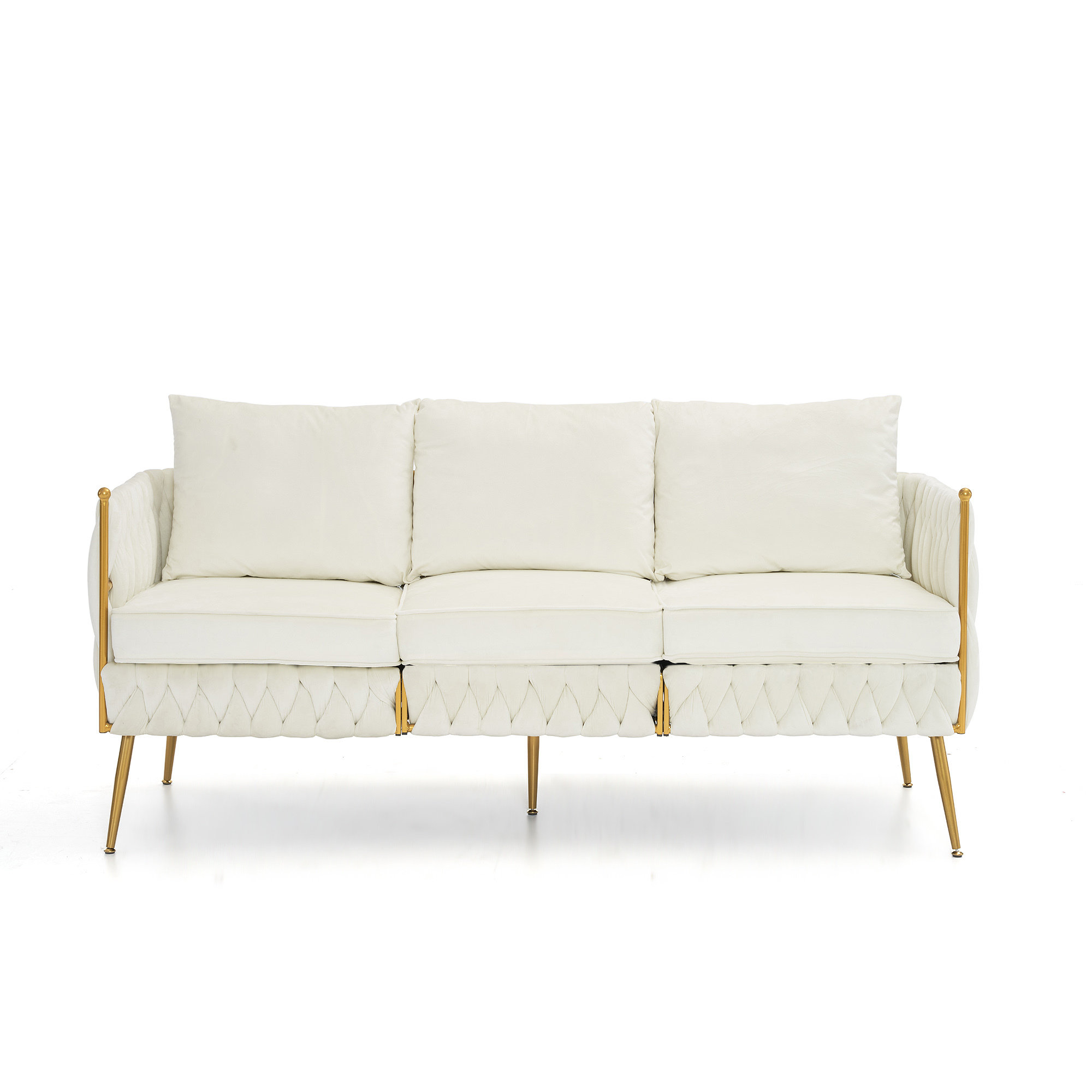 Mercer41 "handmade Woven Velvet Sofa Set With Accent Chair And 3-seater ...