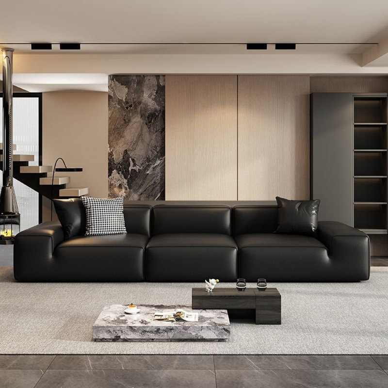 Walkoly Italian Simple Black Sofa | Wayfair