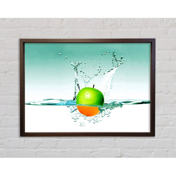 Bright Star Orange Or Apple Splash - Single Picture Frame Print on ...
