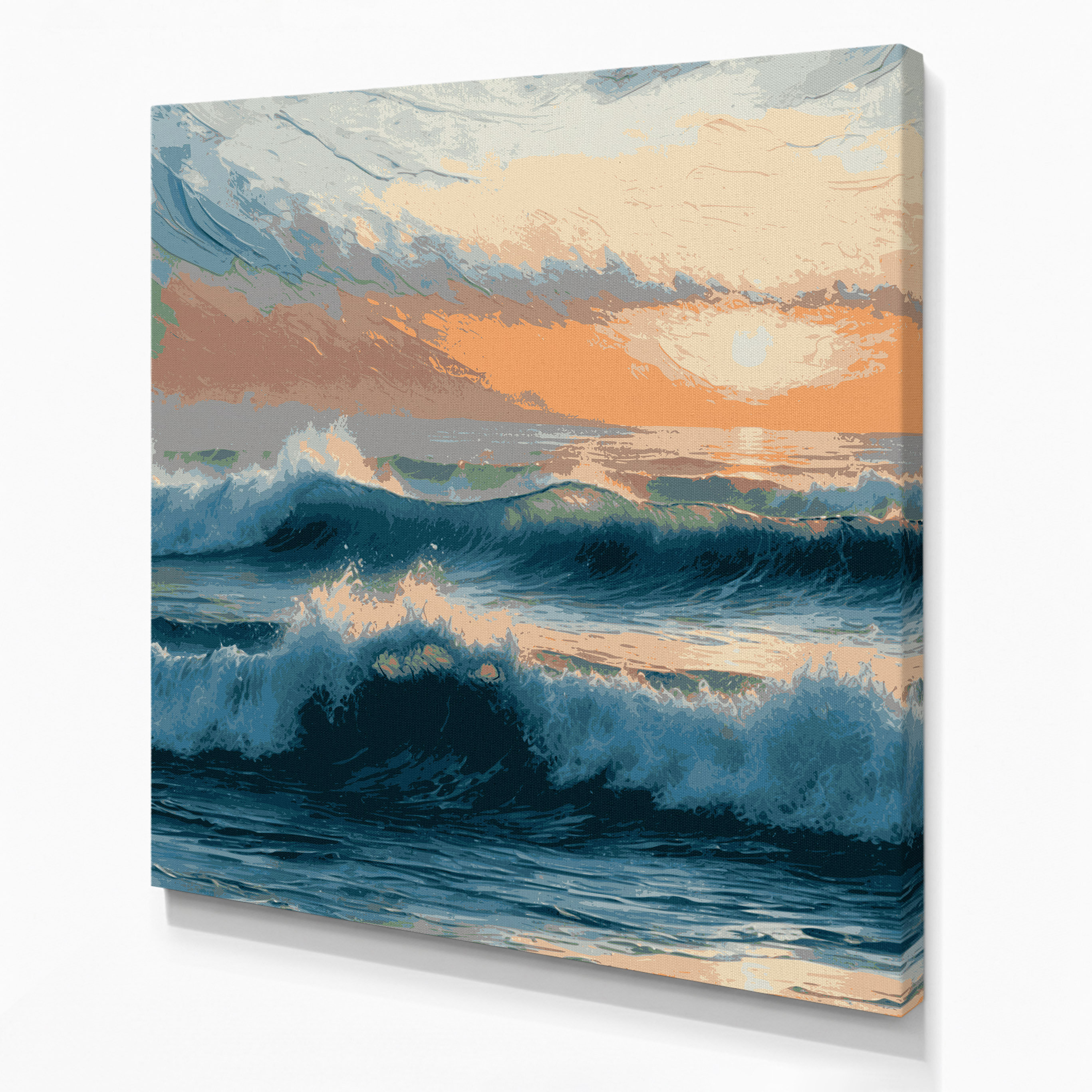 Dovecove Coastal Coastal Morning Gray Canvas Wall Art | Wayfair