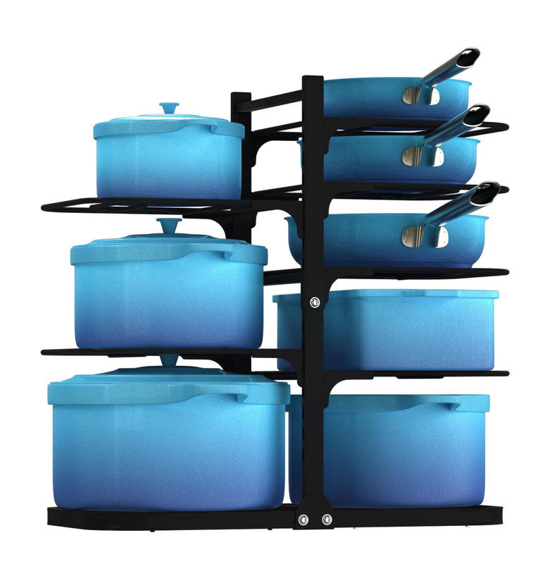 Prep & Savour Metal Free Standing Pot Rack | Wayfair