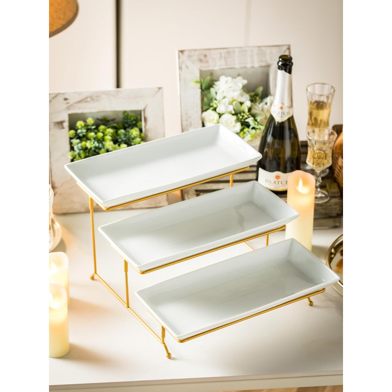 Mercer41 3-tier Collapsible Metal Dessert Stand | Wayfair