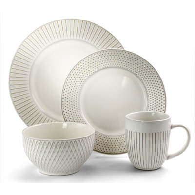 Winston Porter Goodman Stoneware Dinnerware Set - Service for 4 ...