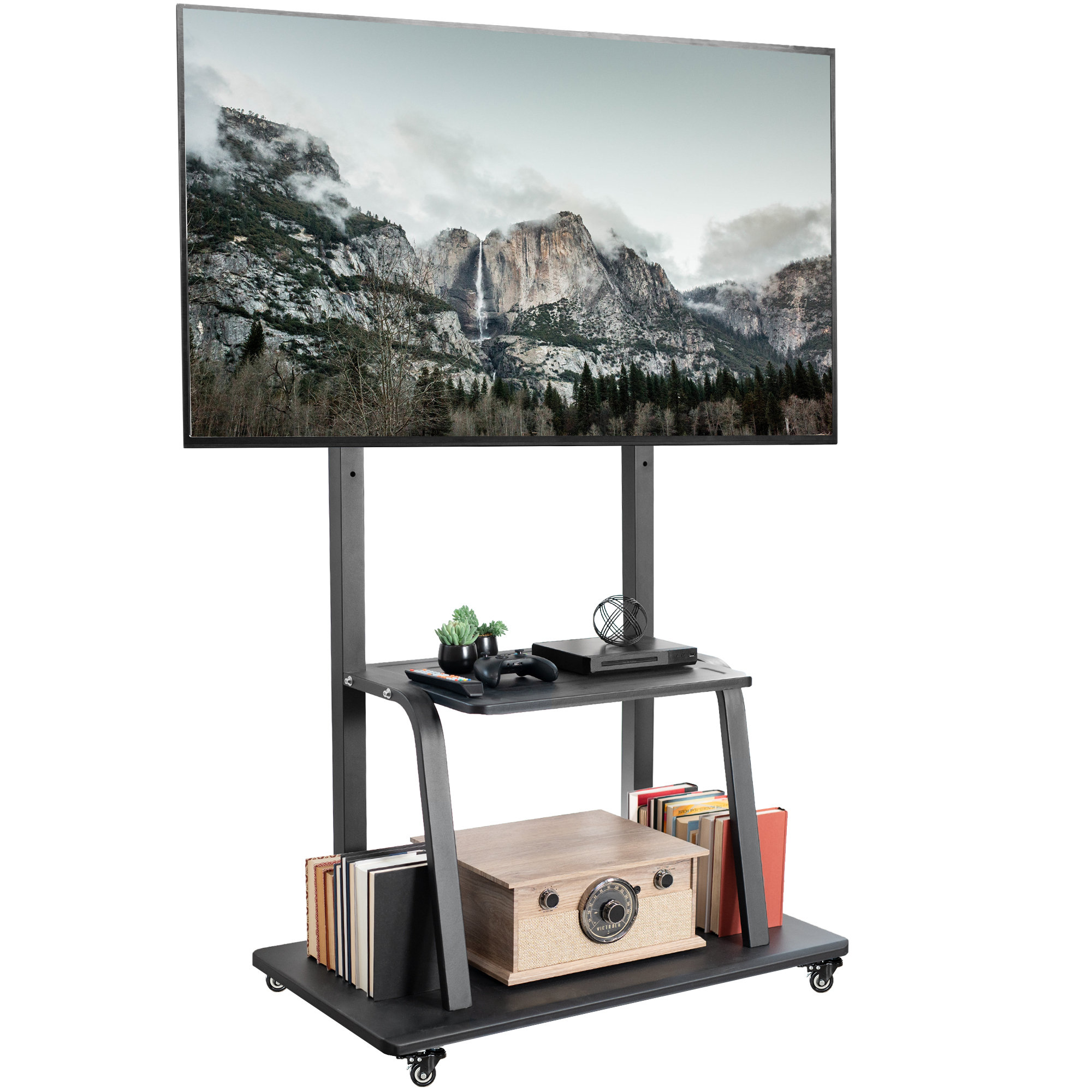 Vivo Black Floor Stand Mount Holds up to 330 lbs | Wayfair