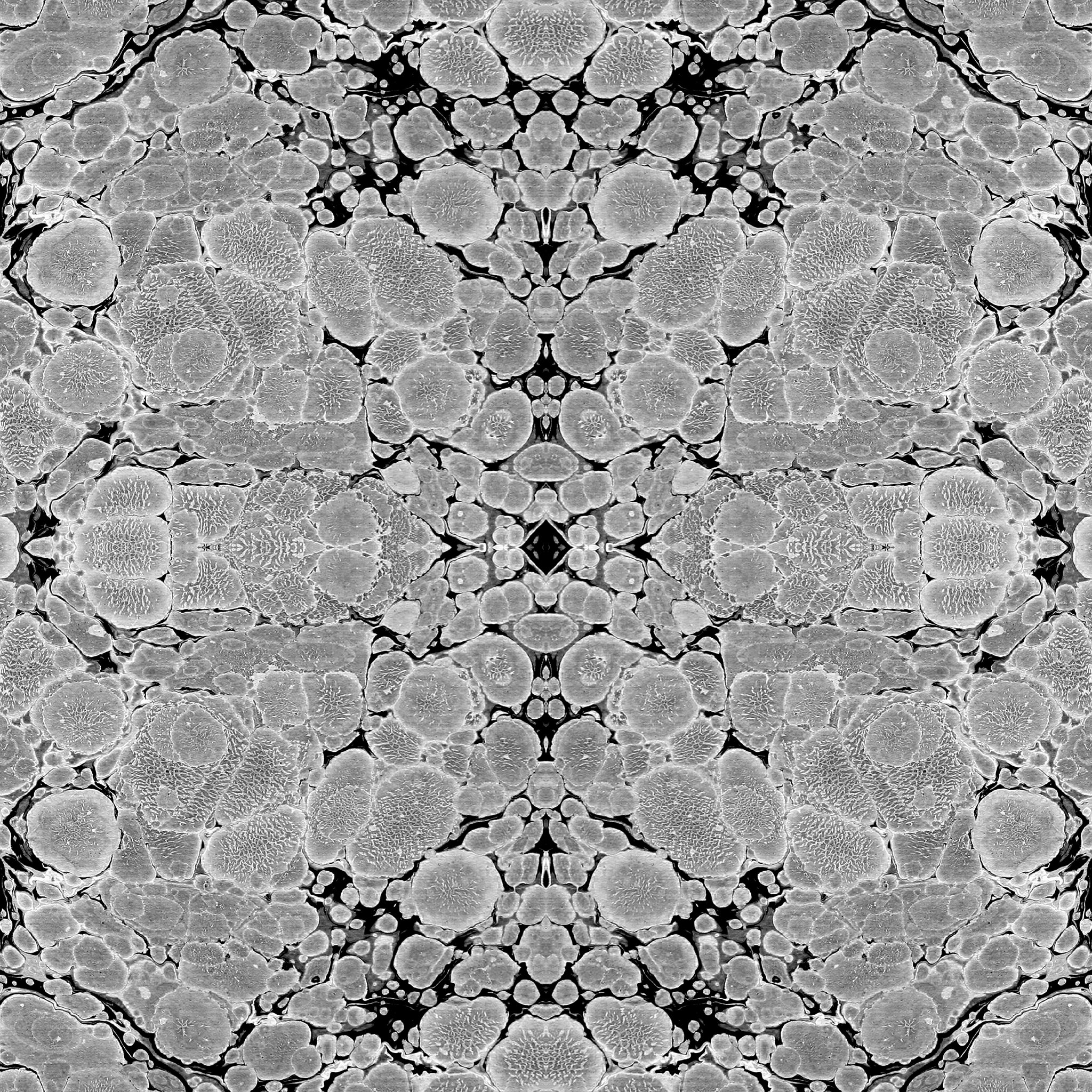 Mitchell Black Abra Steel Kaleidoscope 10' L x 25" W Wallpaper Tile ...
