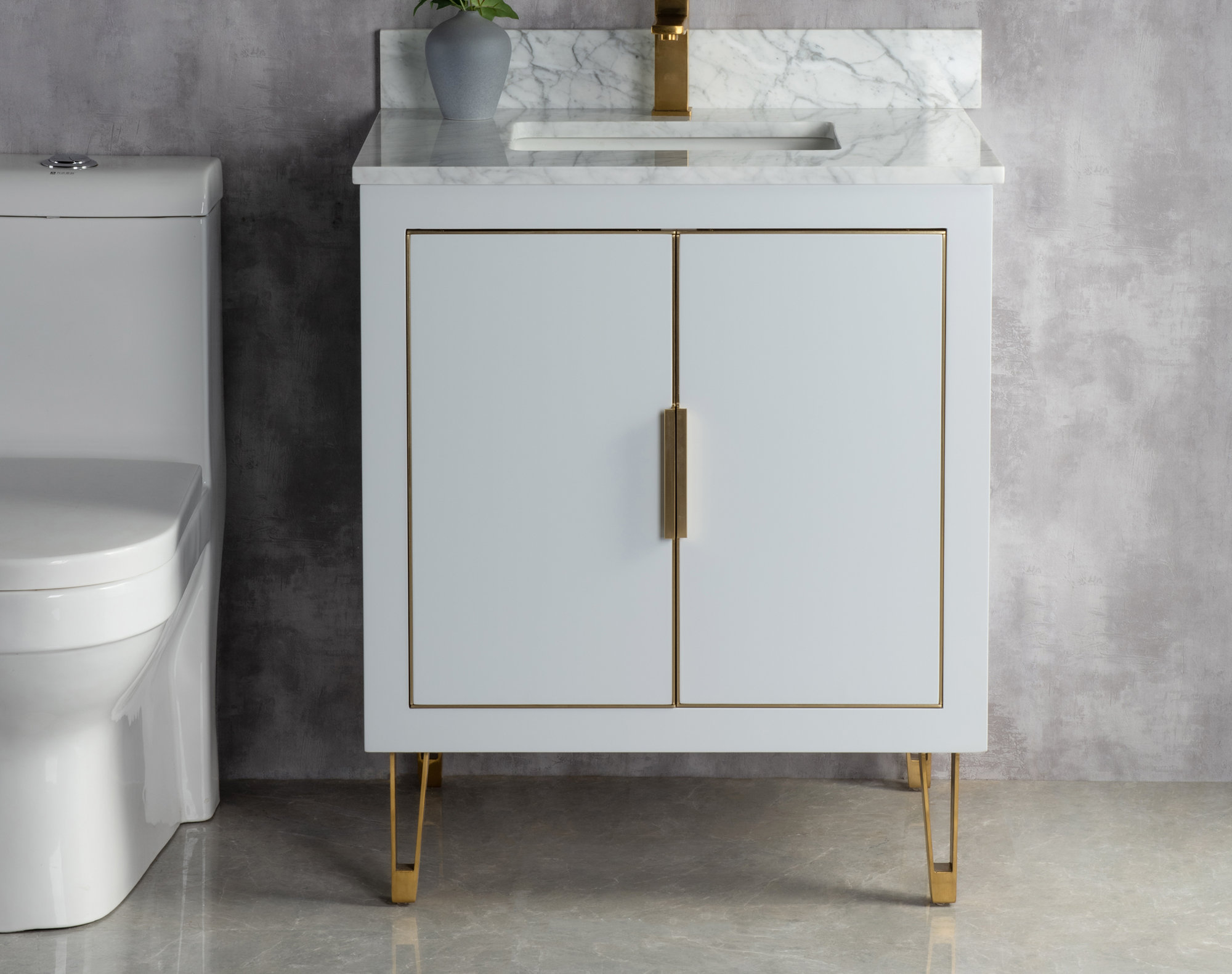 Everly Quinn Roi 29" Grey Vanity - Wayfair Canada