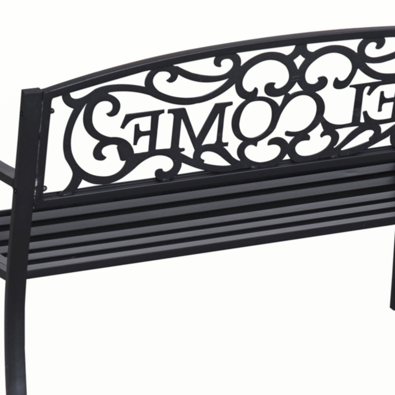 Winston Porter Taleiyah Iron Outdoor Bench | Wayfair