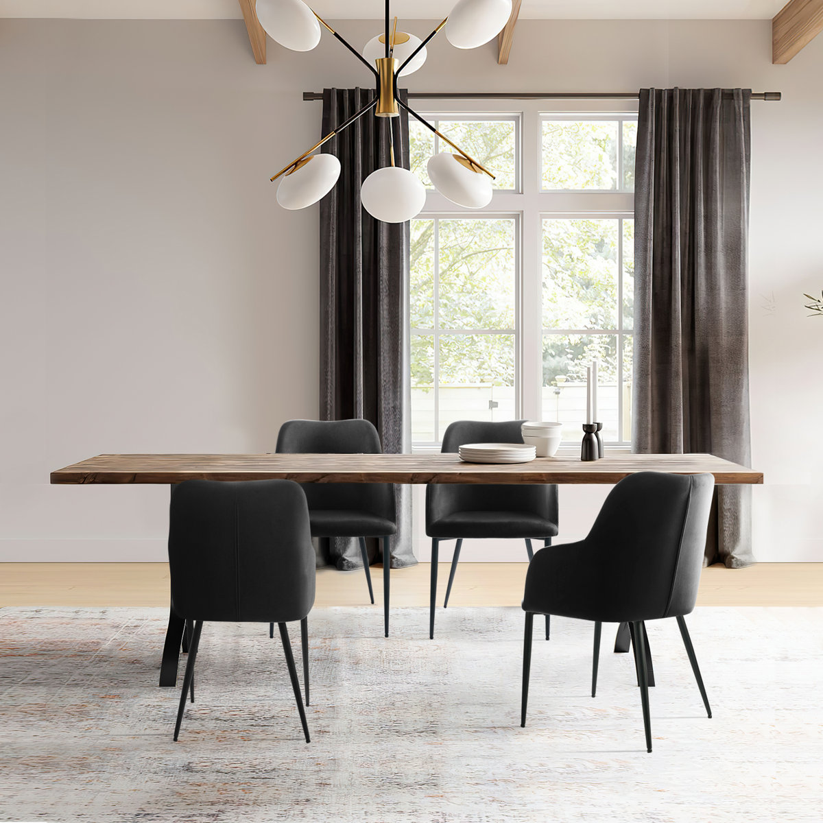 Mercer41 Sabid Velvet Upholstered Full Back Arm Chair | Wayfair