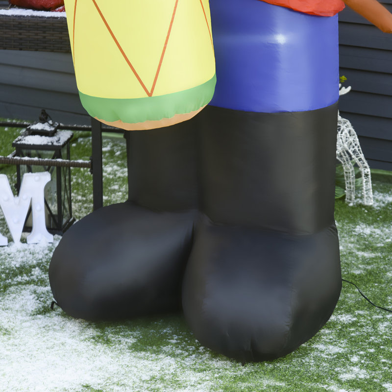 The Holiday Aisle® Walnut Soldier Drum Beating Christmas Inflatable ...