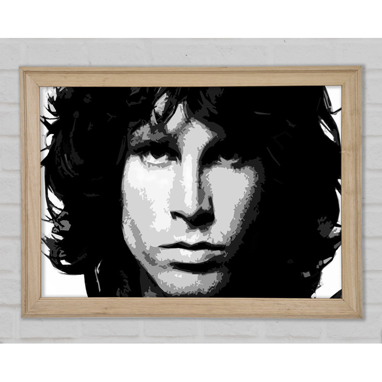Ebern Designs Face B N W by Jim Morrison - Single Picture Frame Art ...