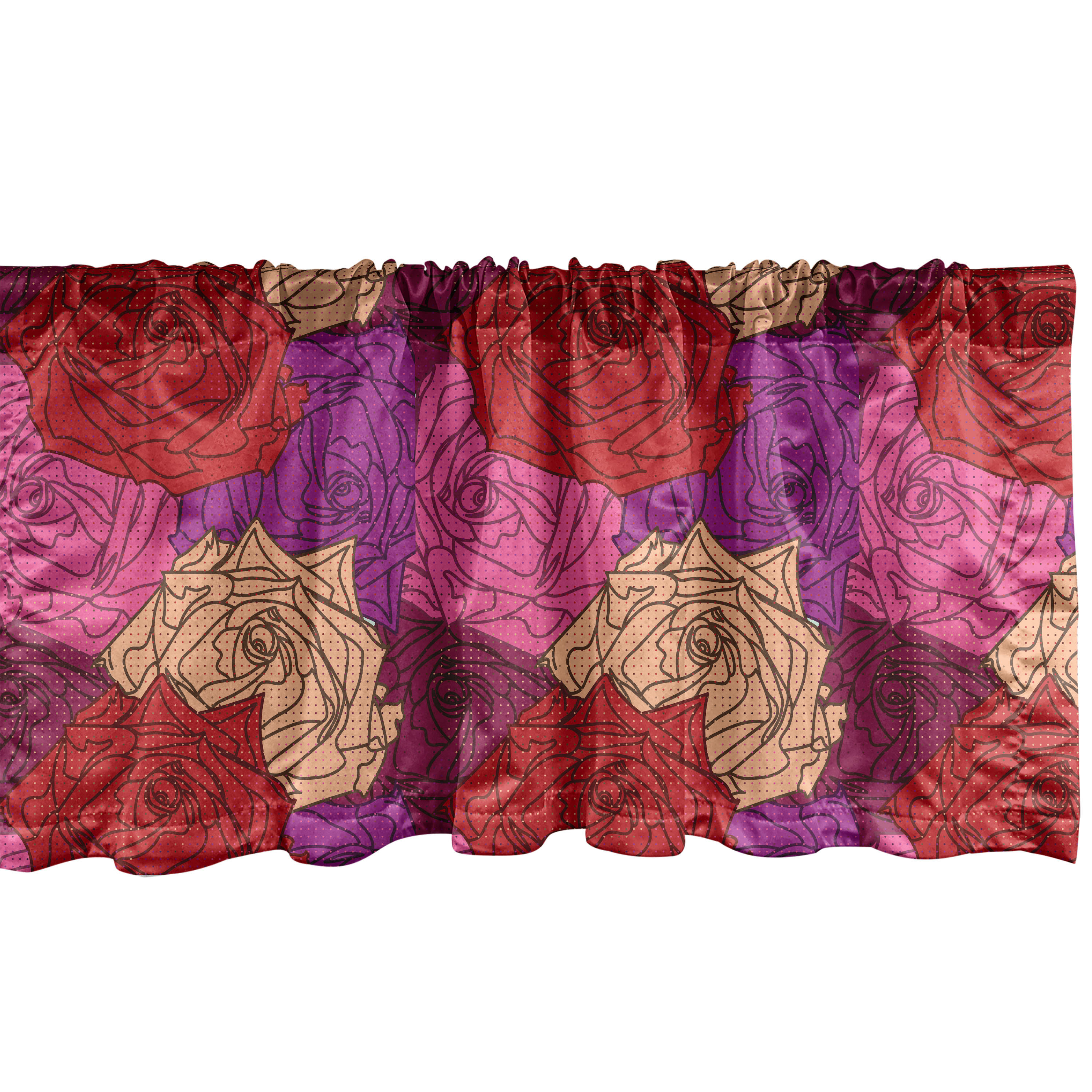 Ambesonne Roses Valance Pack of 2 Dotted 92233 | Wayfair