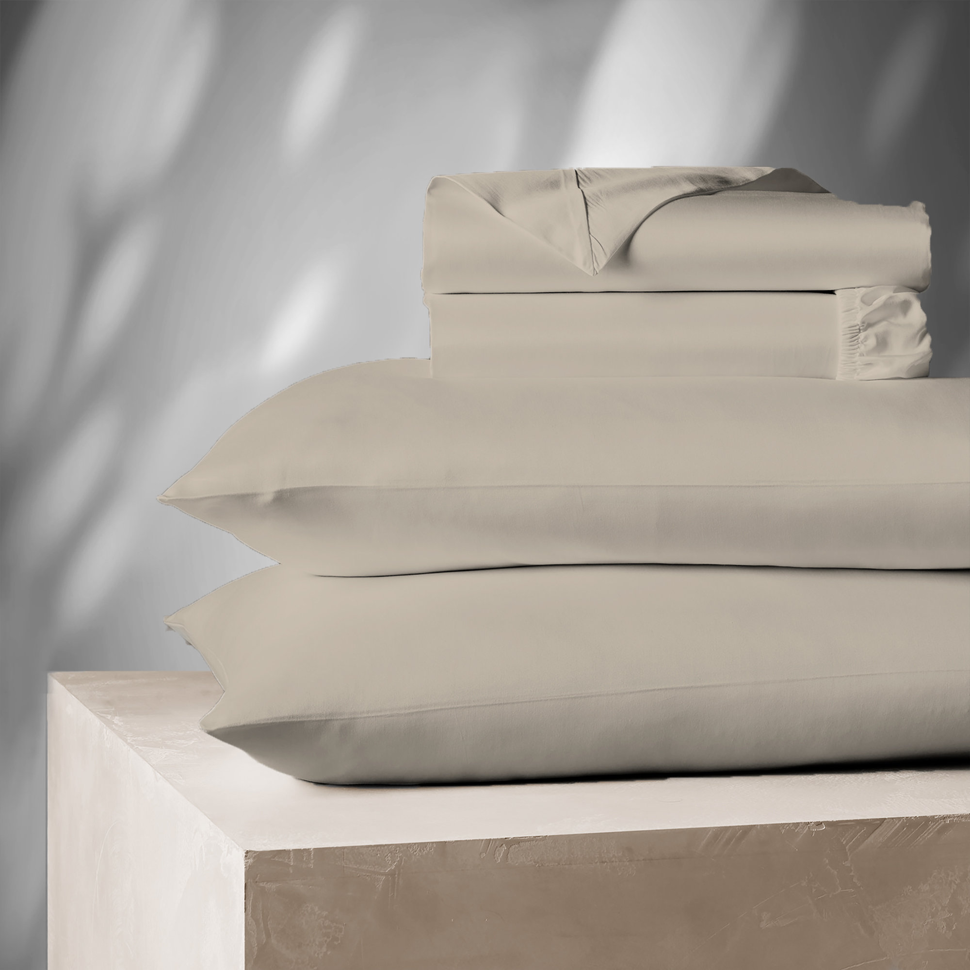 Color Sense 1200TC Premium Cotton-Blend Wrinkle-Resistant Sheet Set ...