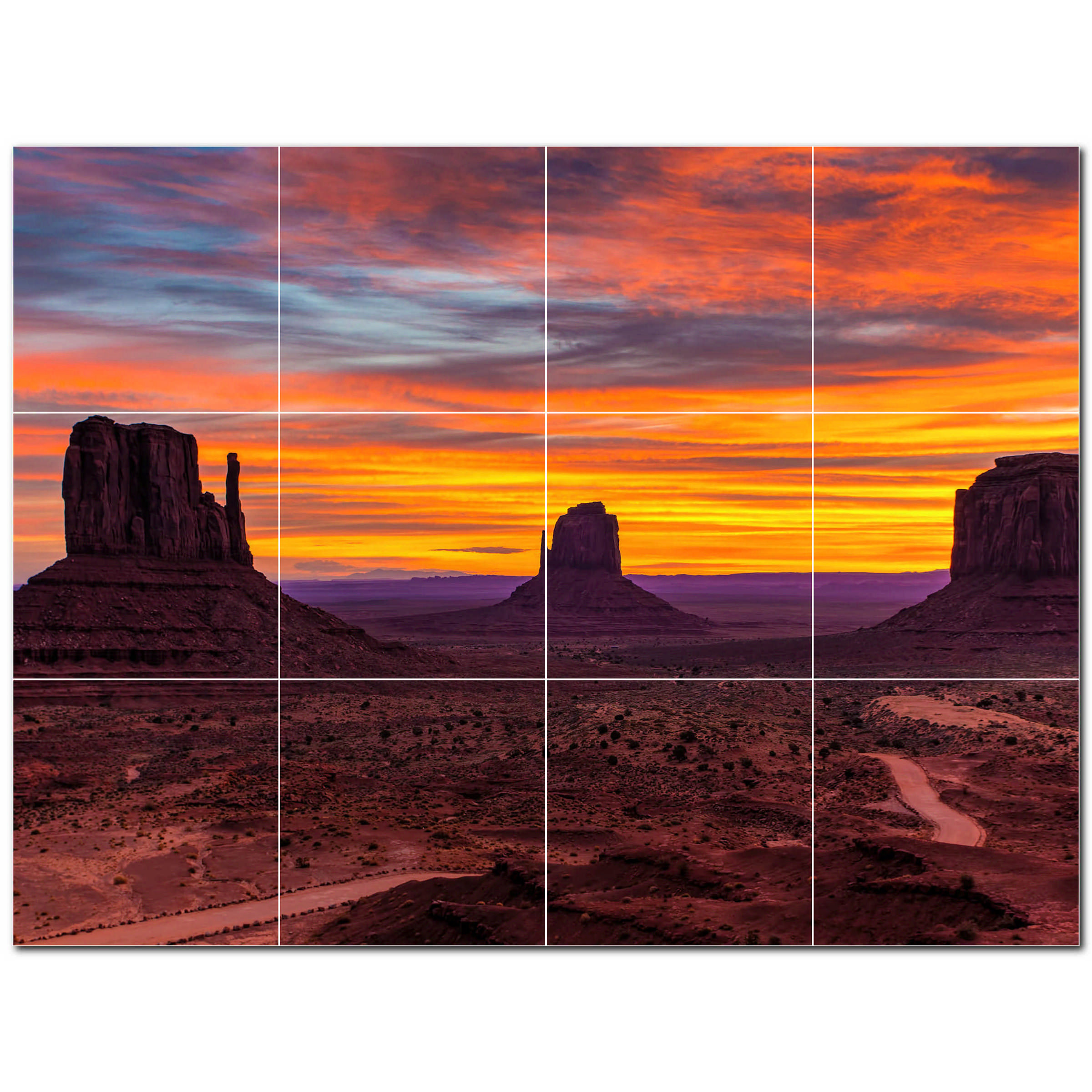 Picture-Tiles.com Sunset Photo 12'' x 12'' Satin Ceramic Decorative ...