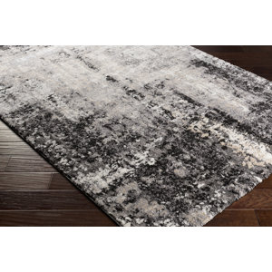 17 Stories Babbie Abstract Black/Gray Area Rug & Reviews | Wayfair