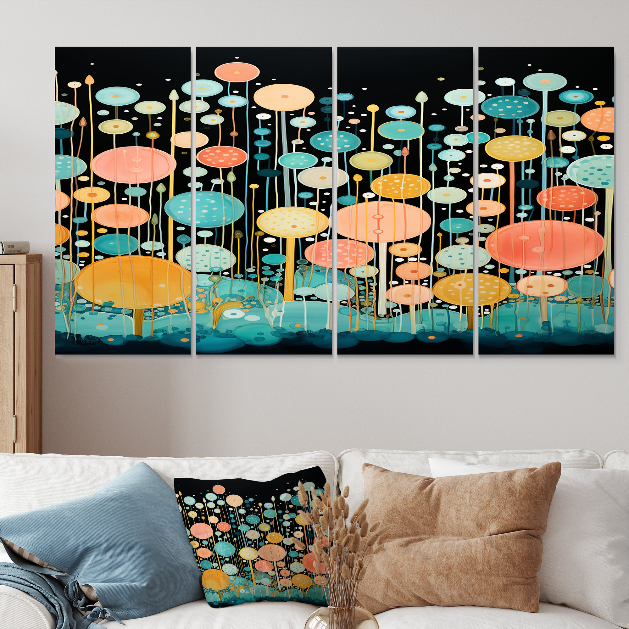 Sunside Sails Deep Ocean Bubble Rising Through The Night - Coastal Wall ...