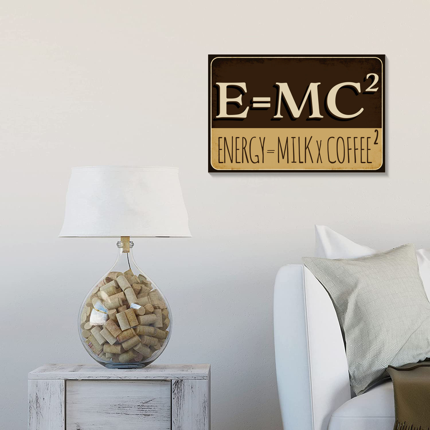 Ophelia & Co. Wooden "E=MC2" Decor Sign, 7.5in x 5in, Humorous ...