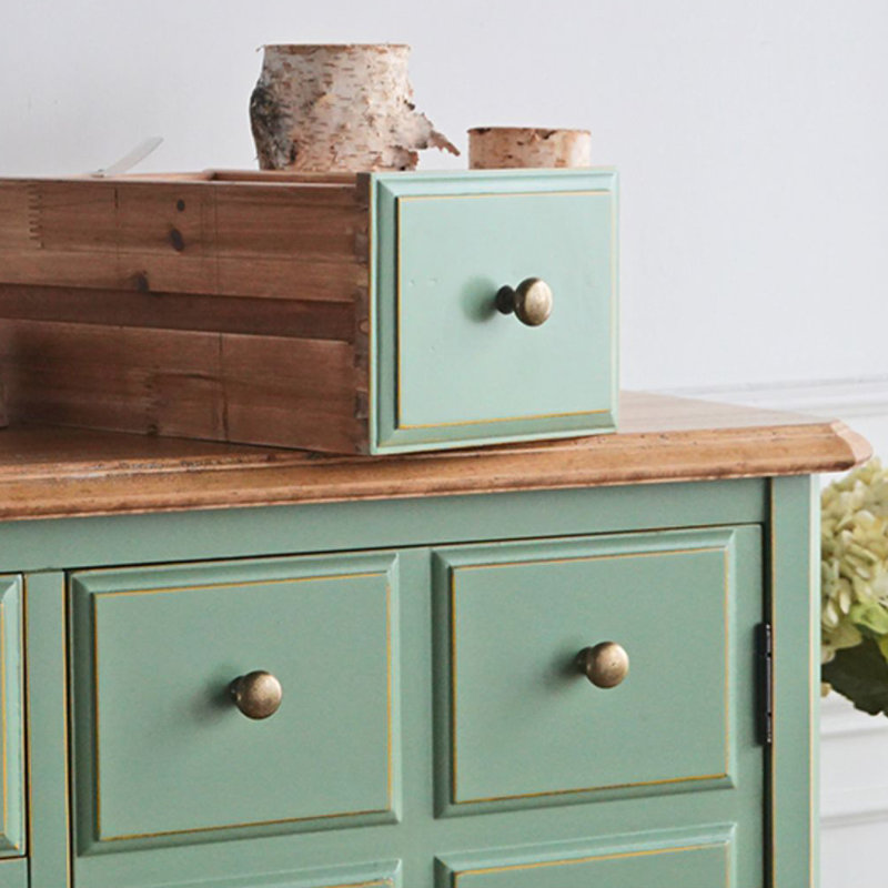 Vivid Space Creation Vintage Distressed Cabinet with Spacious Storage ...