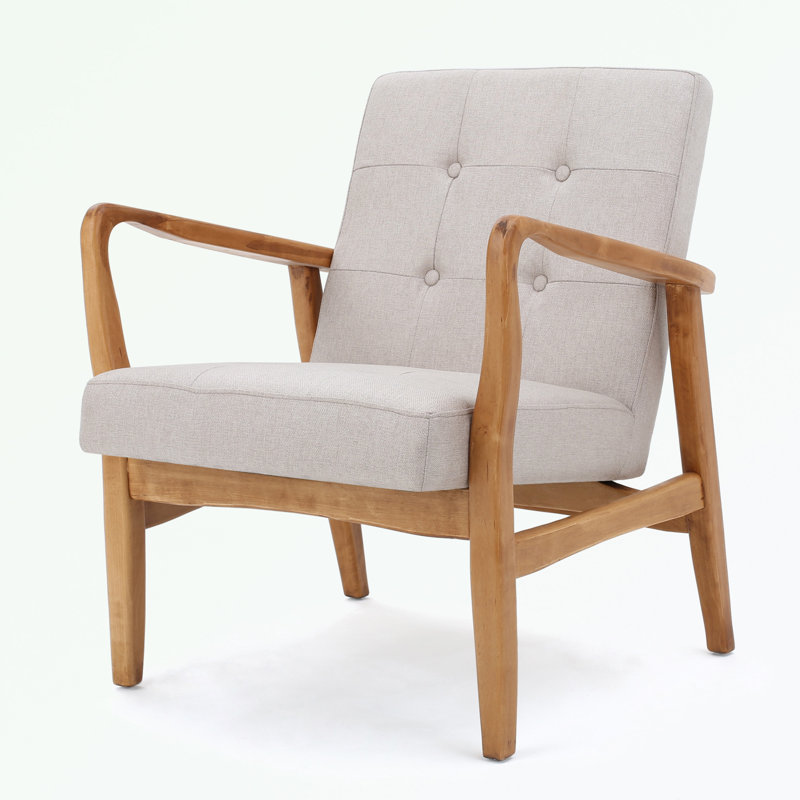 George Oliver Wood Frame Armchair,Living room chair,Bedroom chair with ...