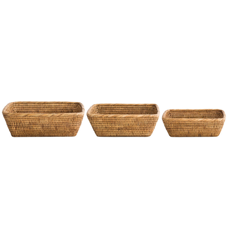 Birch Lane™ 3 Piece Rattan Basket Set | Wayfair