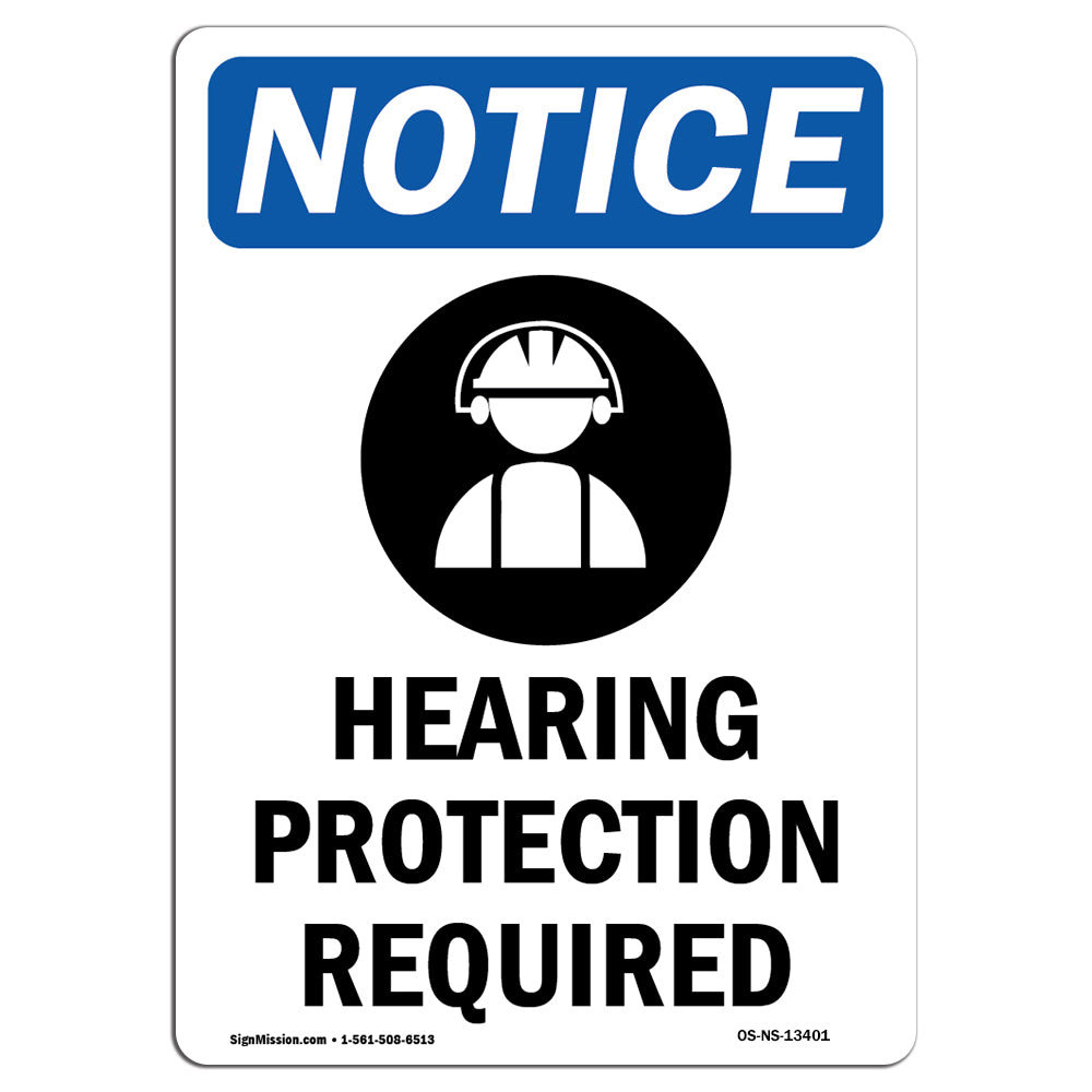 SignMission Hearing Protection Required Sign with Symbol | Wayfair