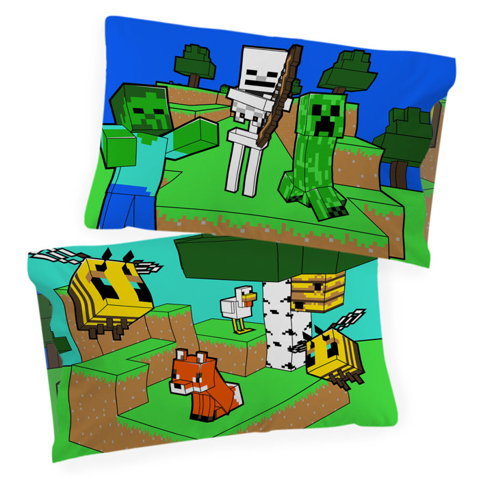 Microsoft Minecraft 'Creative Mode' 100% Cotton Pillowcase Set ...