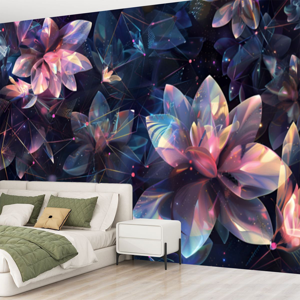 Red Barrel Studio® Peel and Stick Canvas Wallpaper Wall Mural Abstract ...