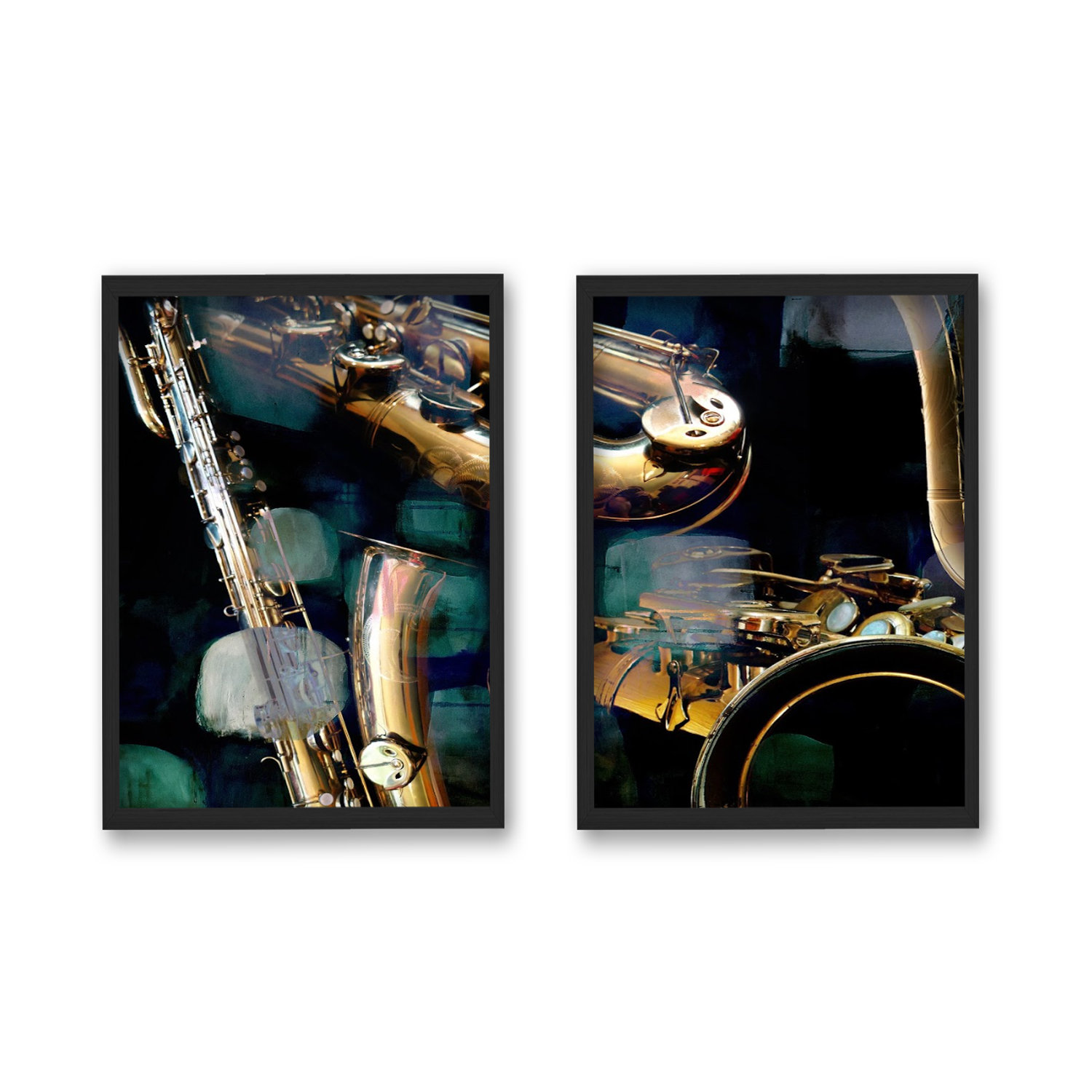 Winston Porter 'The Color of Jazz VI' 2 Piece Graphic Art on Canvas Set ...