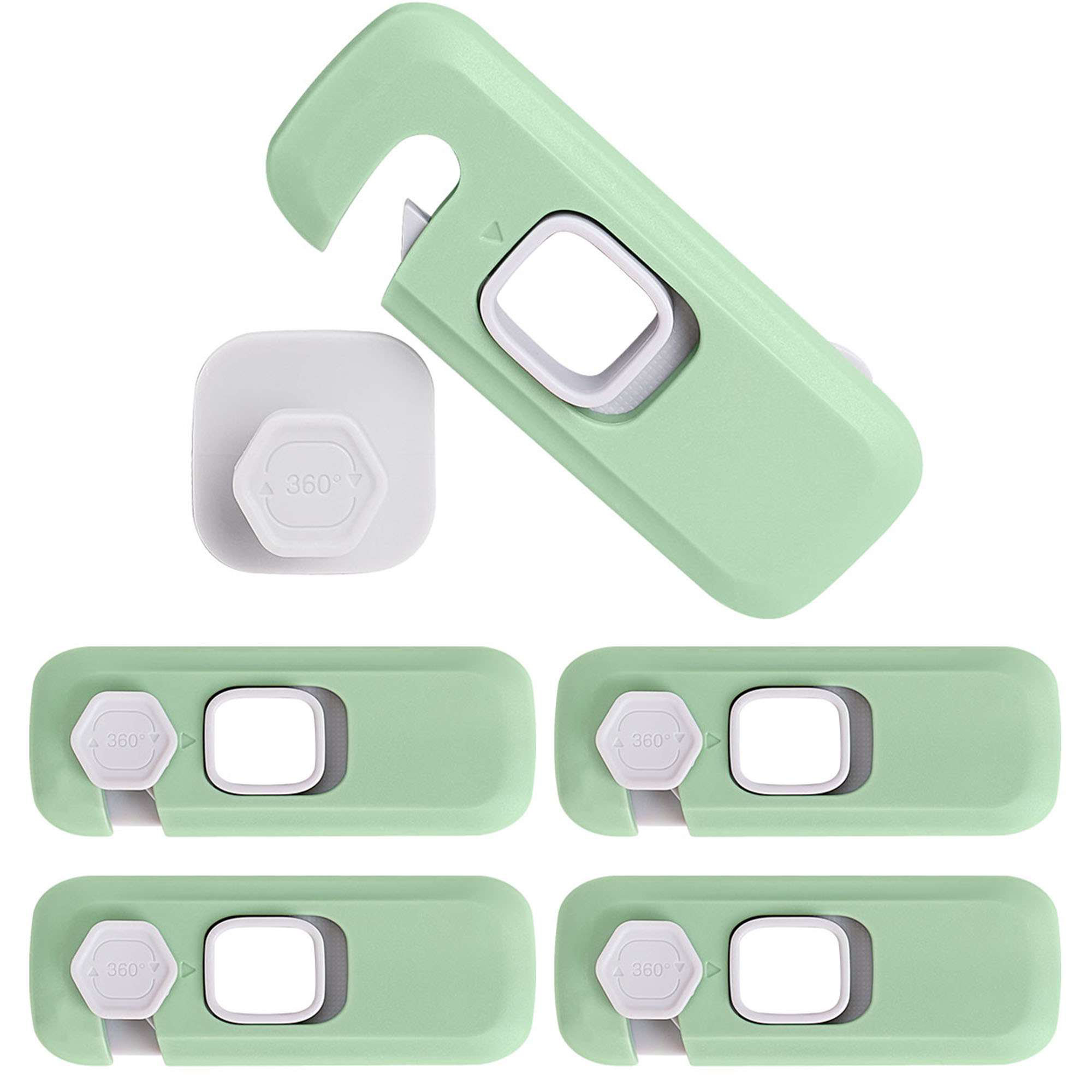Luxtrada 5 Pack Safety Cabinet Locks Babies Child Proof Refrigerator ...