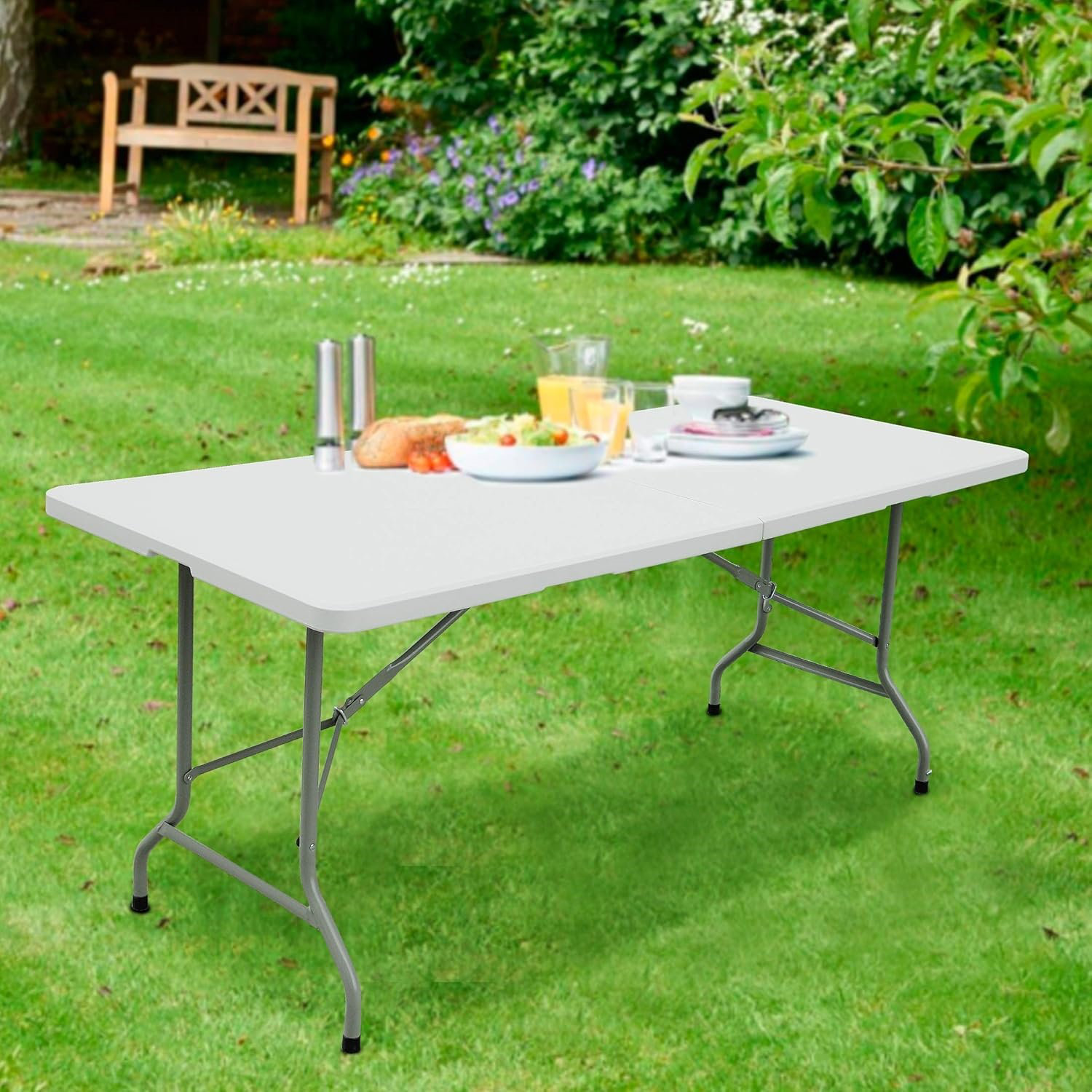 Latitude Run® 6Foot Table, Folding Multi-Purpose Table, Portable ...