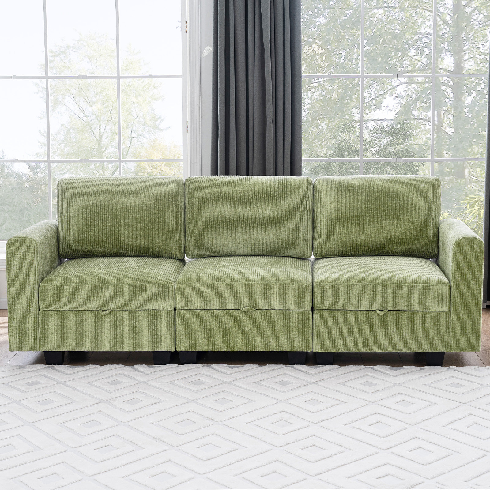 Latitude Run® Square Arm Modular Sofa | Wayfair