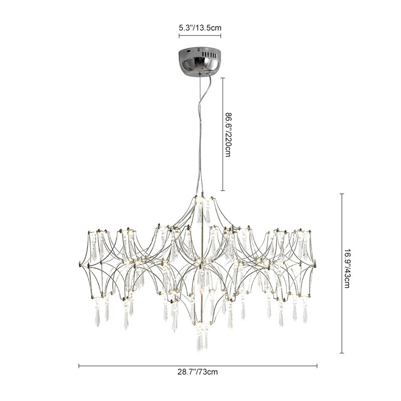 House of Hampton® Cheadle Led Crystal Firefly Starry Luster Chandelier ...