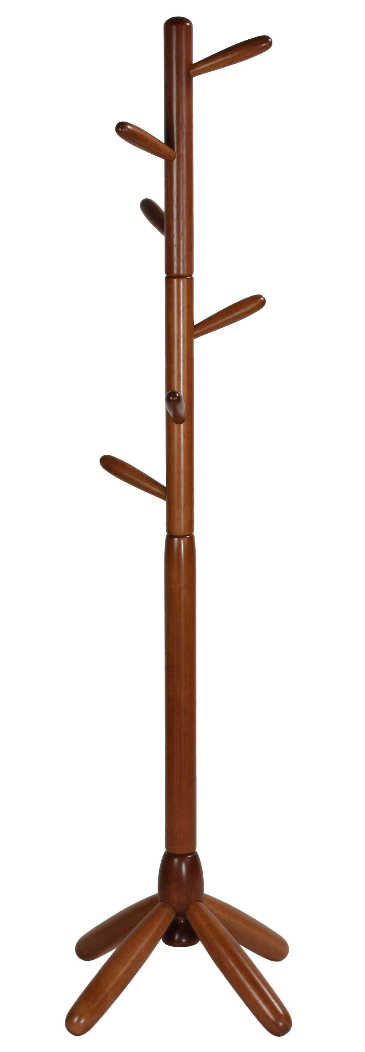 Corrigan Studio® Demetri Solid Wood 6 - Hook Freestanding Coat Rack ...