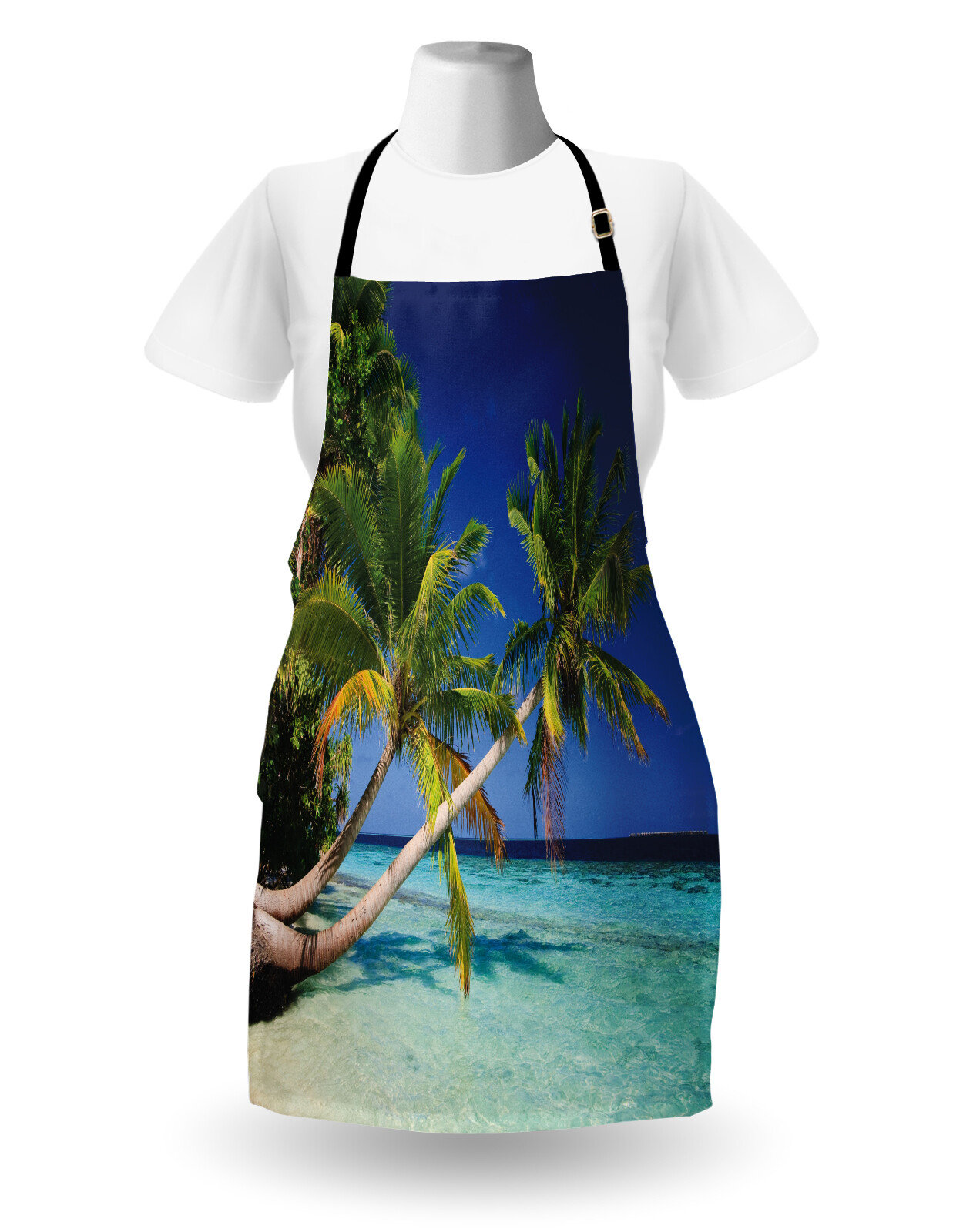 East Urban Home Landscape Apron Unisex, Tropic Island Palms, Adult Size ...