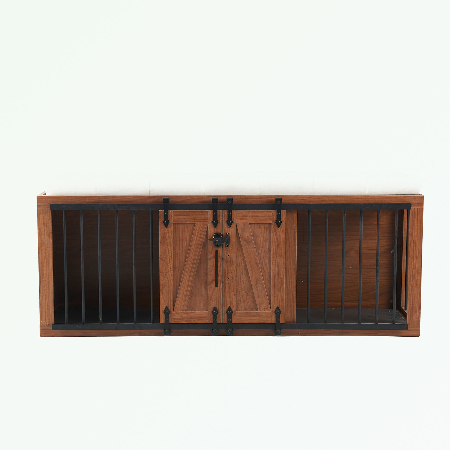One Allium Way® 2 in 1 Dog Crate with Padded Seat and Sliding Barn Door ...