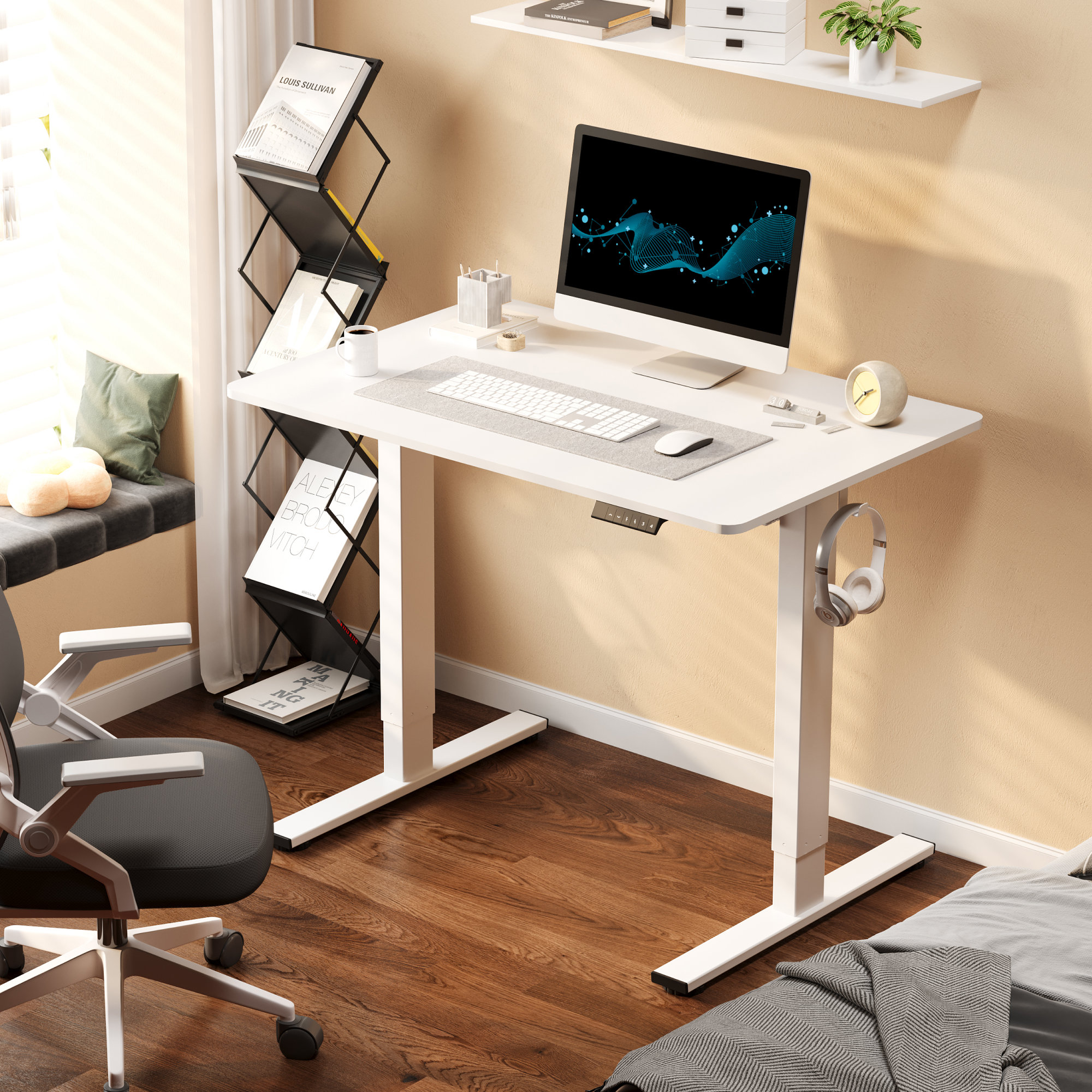 Inbox Zero Ergonomic Home Office Height Adjustable Standing Desk Whole ...