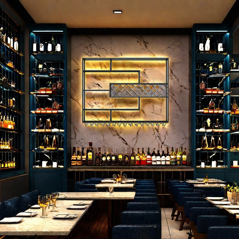 L Wall-hanging Wine Rhythm Multi-tier Iron Wall Mounted Wine Rack | Wayfair