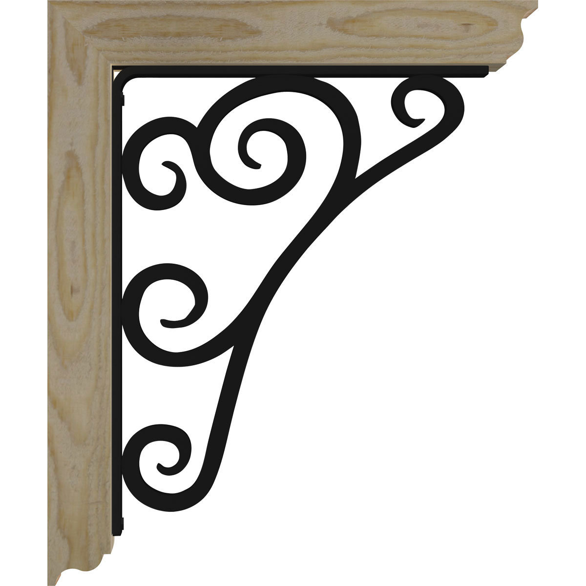 Ekena Millwork Tristan 2" Thick Triple Bracket Traditional Ironcrest ...