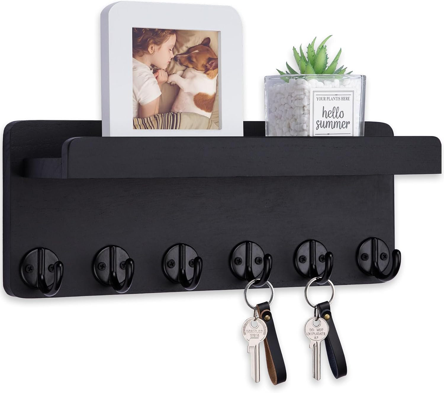 Ophelia & Co. Key Holder Wall Mount, 12.9 Inch Home Decor Wooden Wall ...