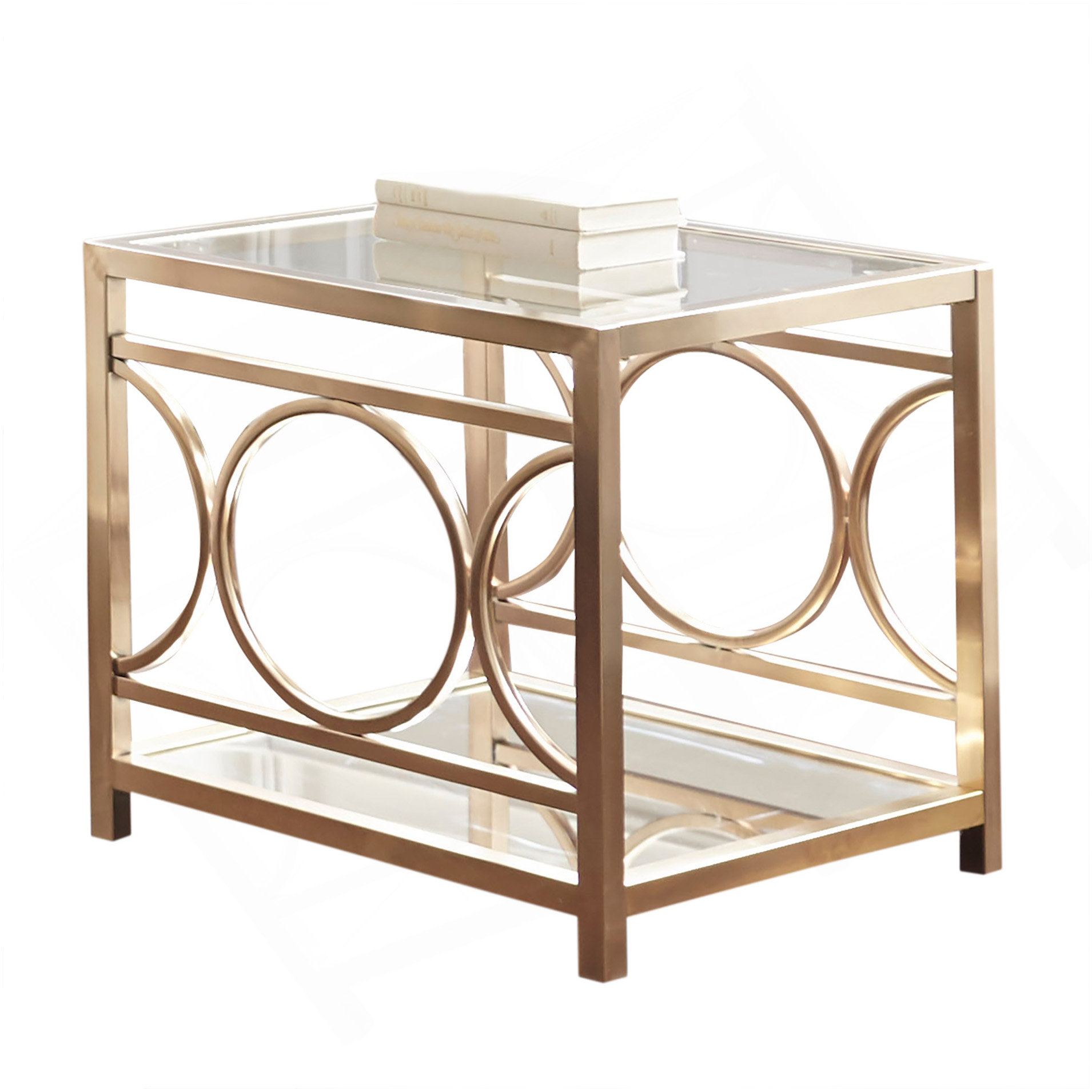 Ivy Bronx Olympia - End Table - Gold | Wayfair