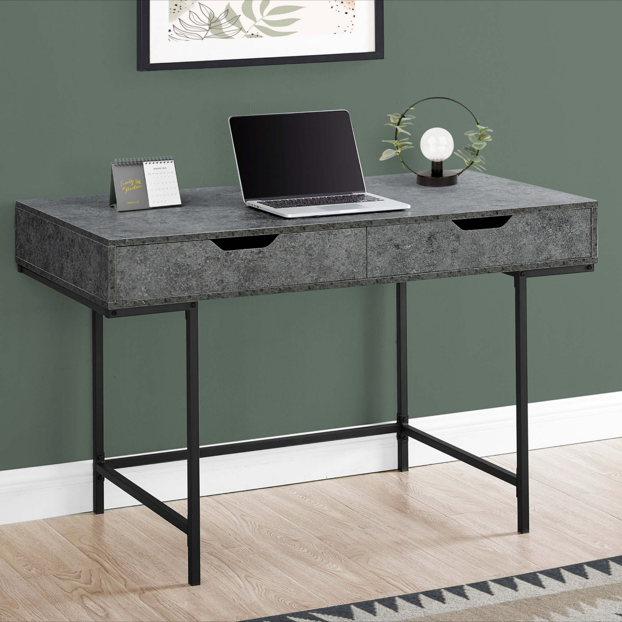 Latitude Run® Computer Desk, Home Office, Laptop, Storage Drawers, 48"L ...