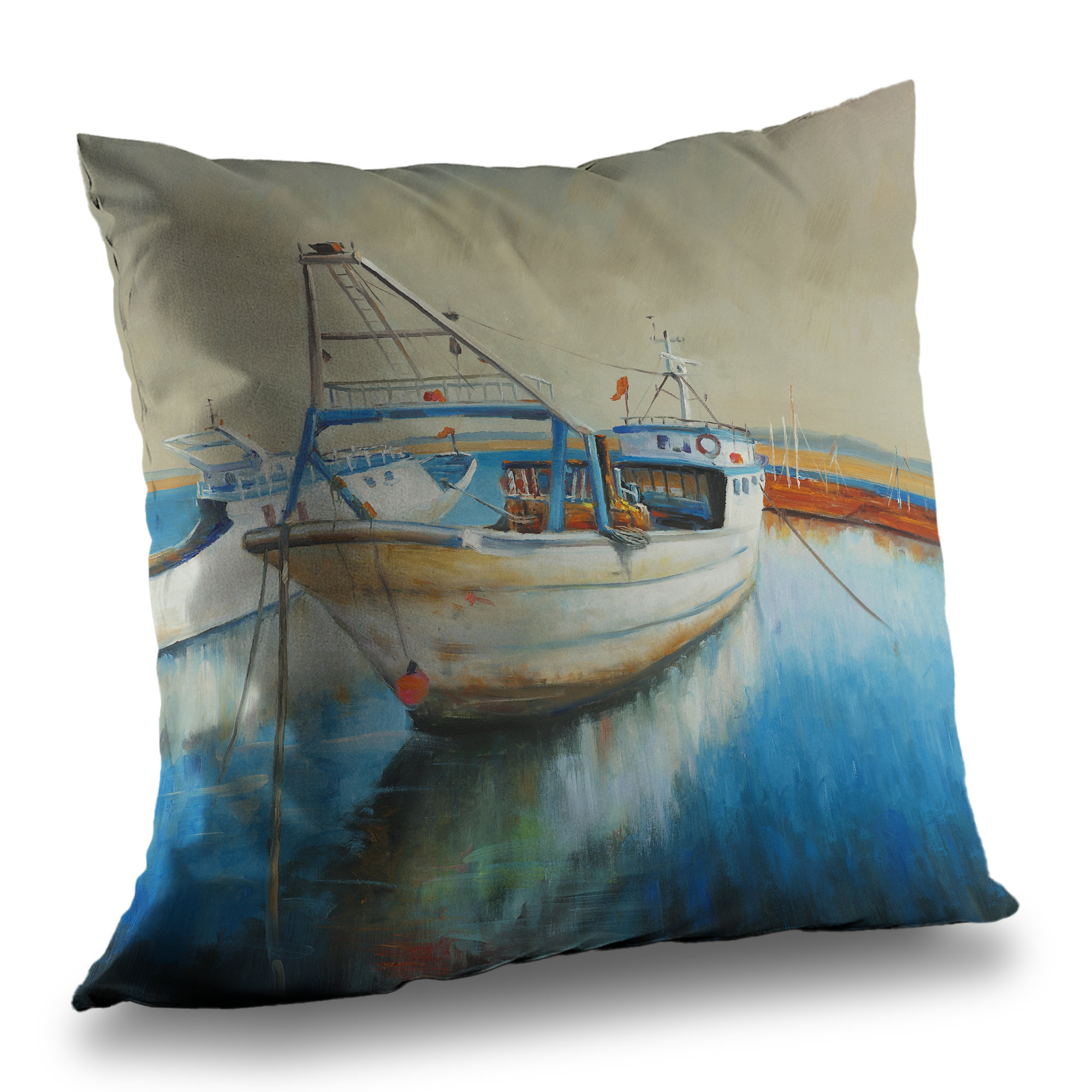 Begin Edition International Inc. Fishing Boat Contemporary Poly Twill ...