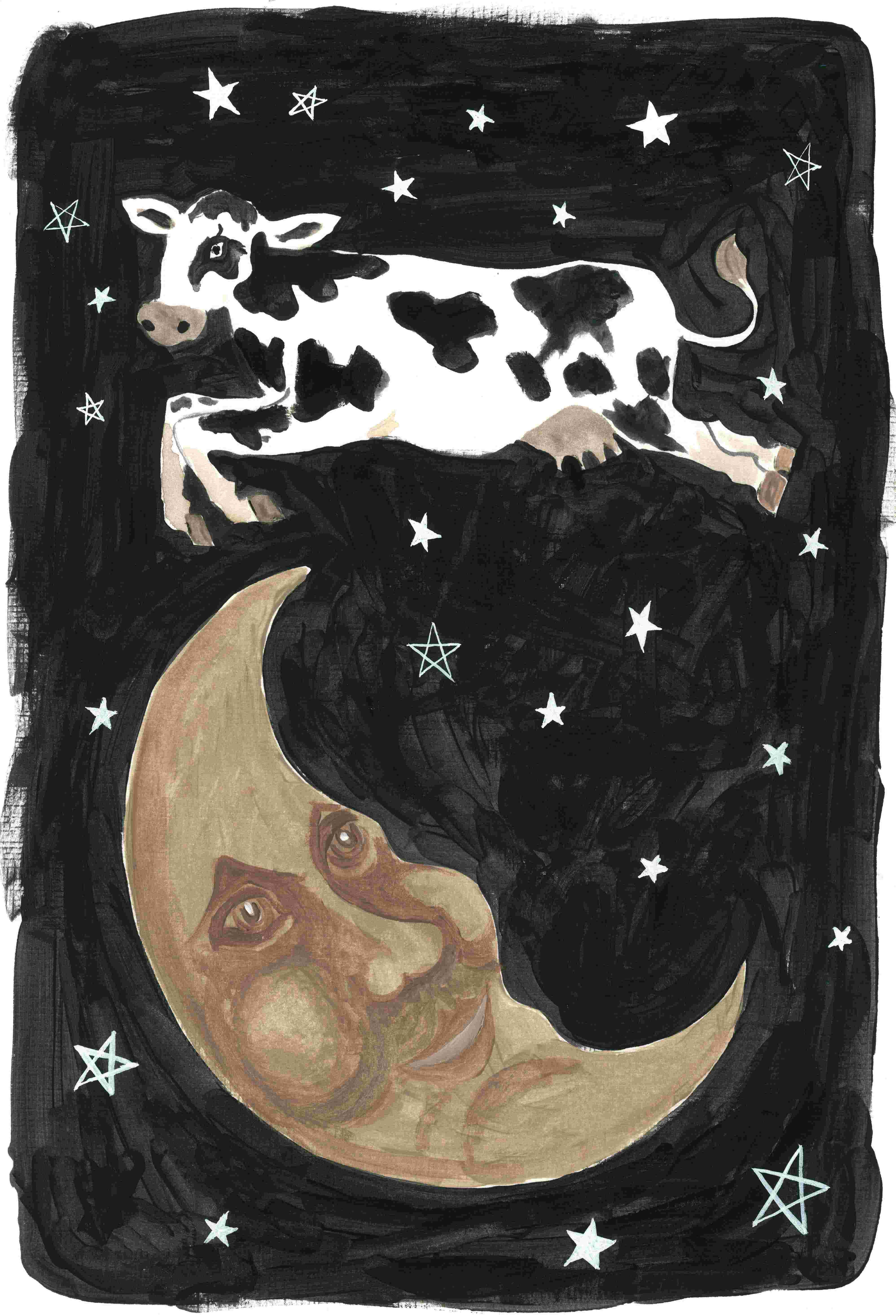 August Grove® Whimsical Moon 4 - Wrapped Canvas Painting | Wayfair